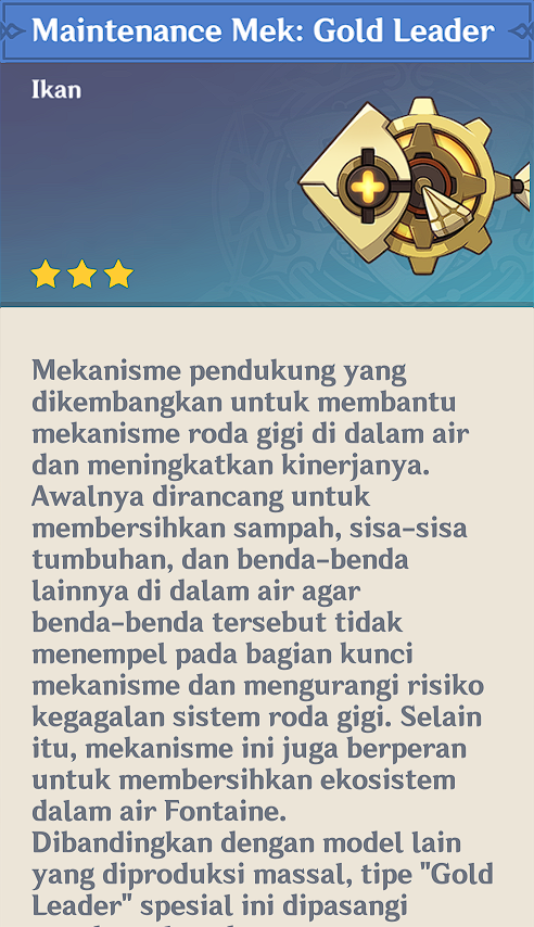 Maintenance Mek: Gold Leader - Genshin Impact - HoYoWiki