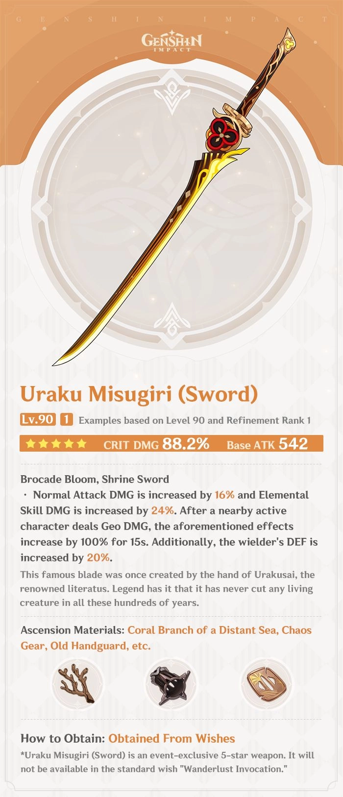 Uraku Misugiri - Genshin Impact - HoYoWiki
