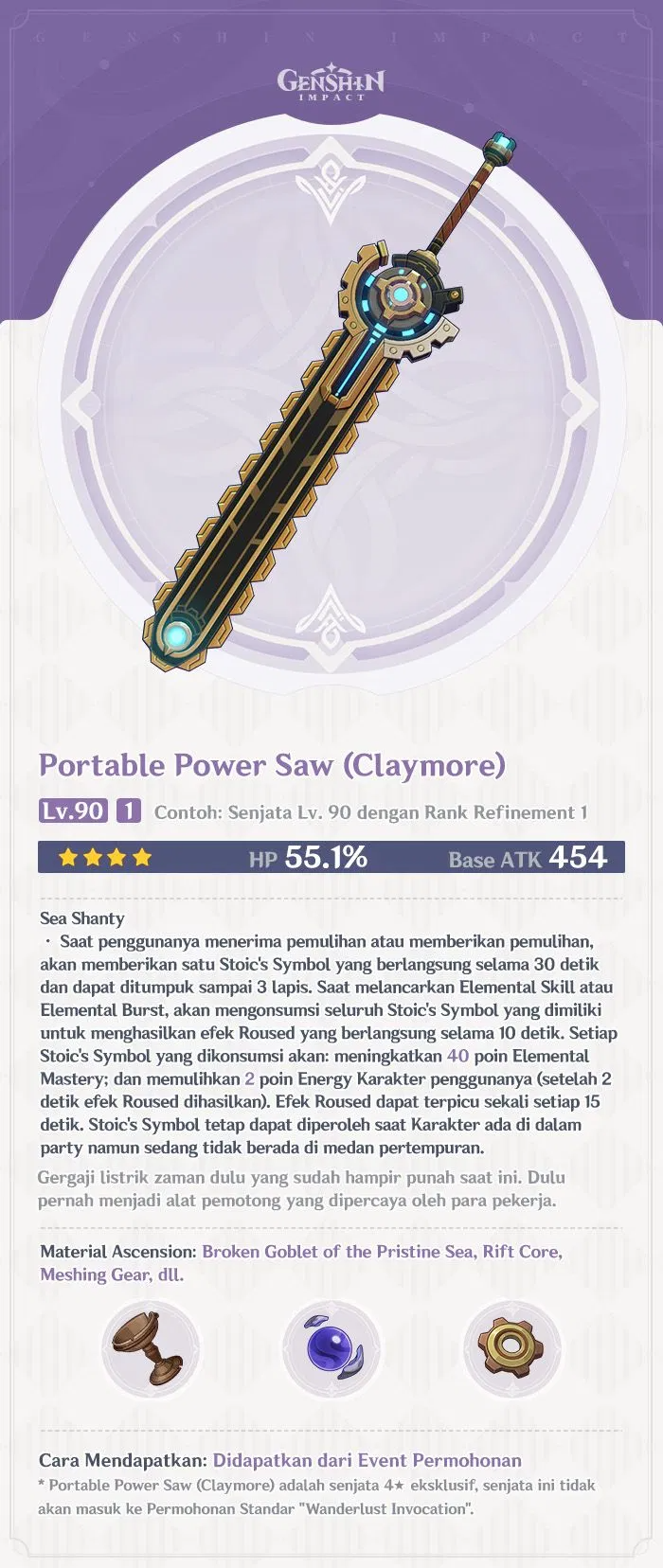 Portable Power Saw - Genshin Impact - HoYoWiki