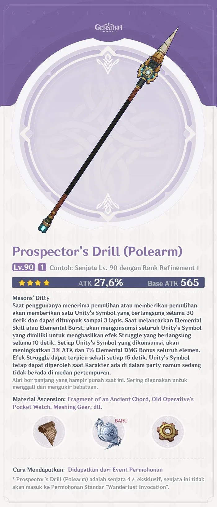Prospector's Drill - Genshin Impact - HoYoWiki