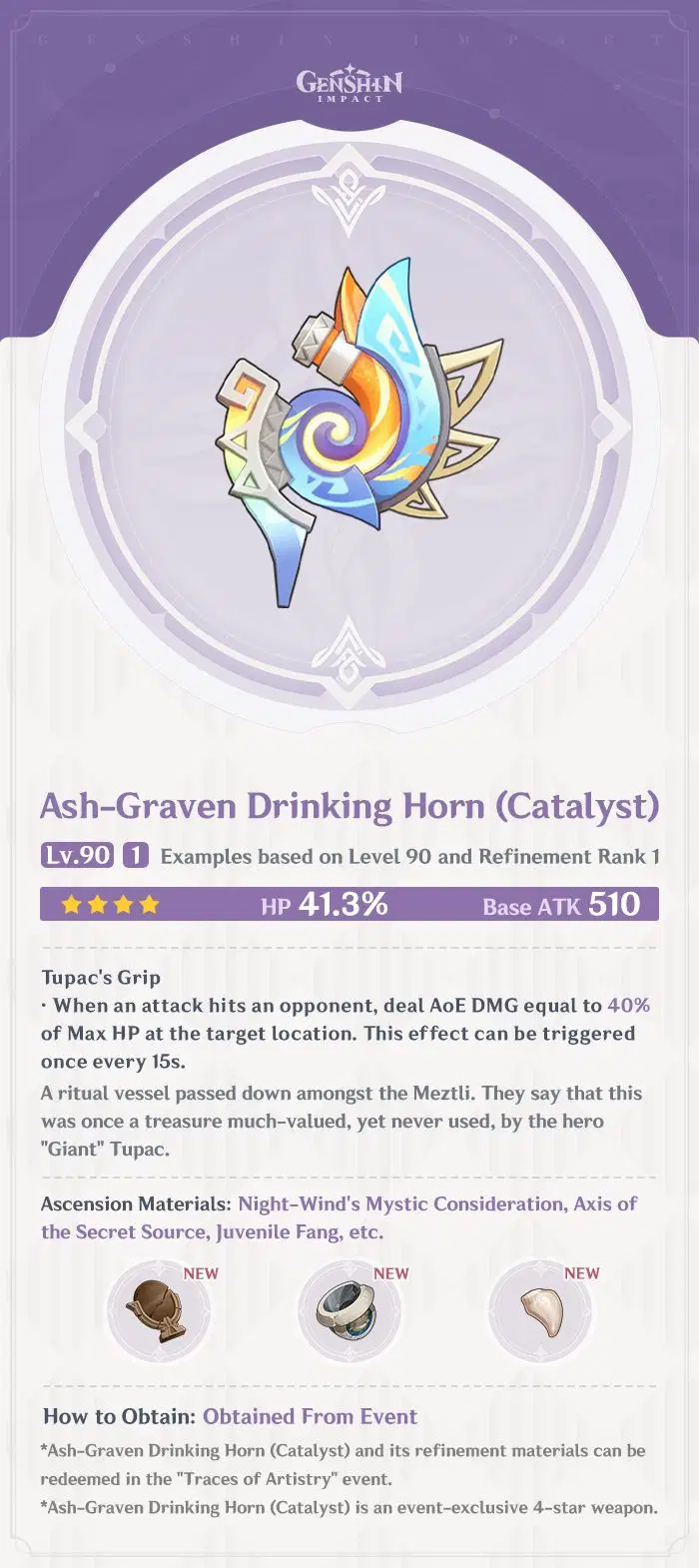 Ash-Graven Drinking Horn - Genshin Impact - HoYoWiki